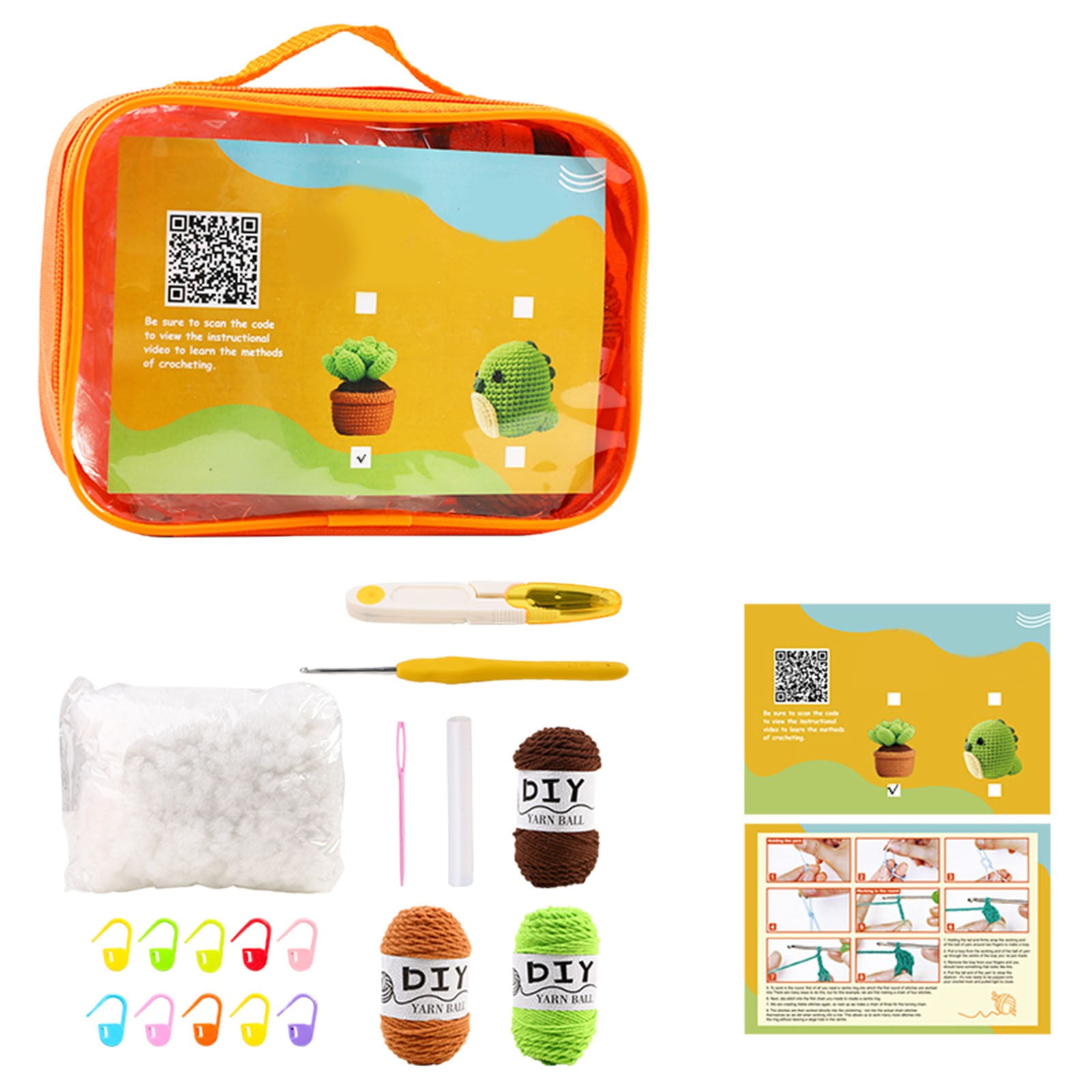 BNNG Crochet Kit for Beginners Adults Kids, Beginner Crochet Kit Make ...