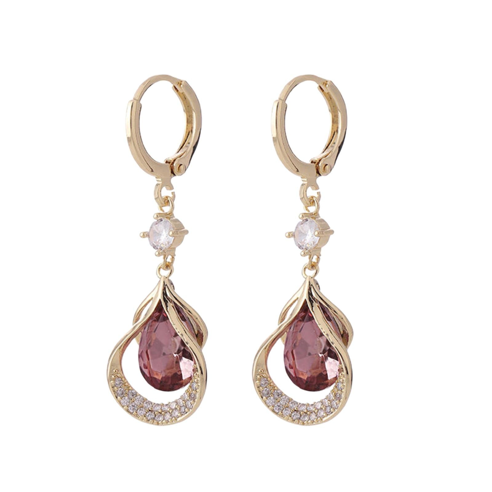 BNNG Crystal Drop Earrings For Women Hoop Earrings Halolux Lymphvity ...