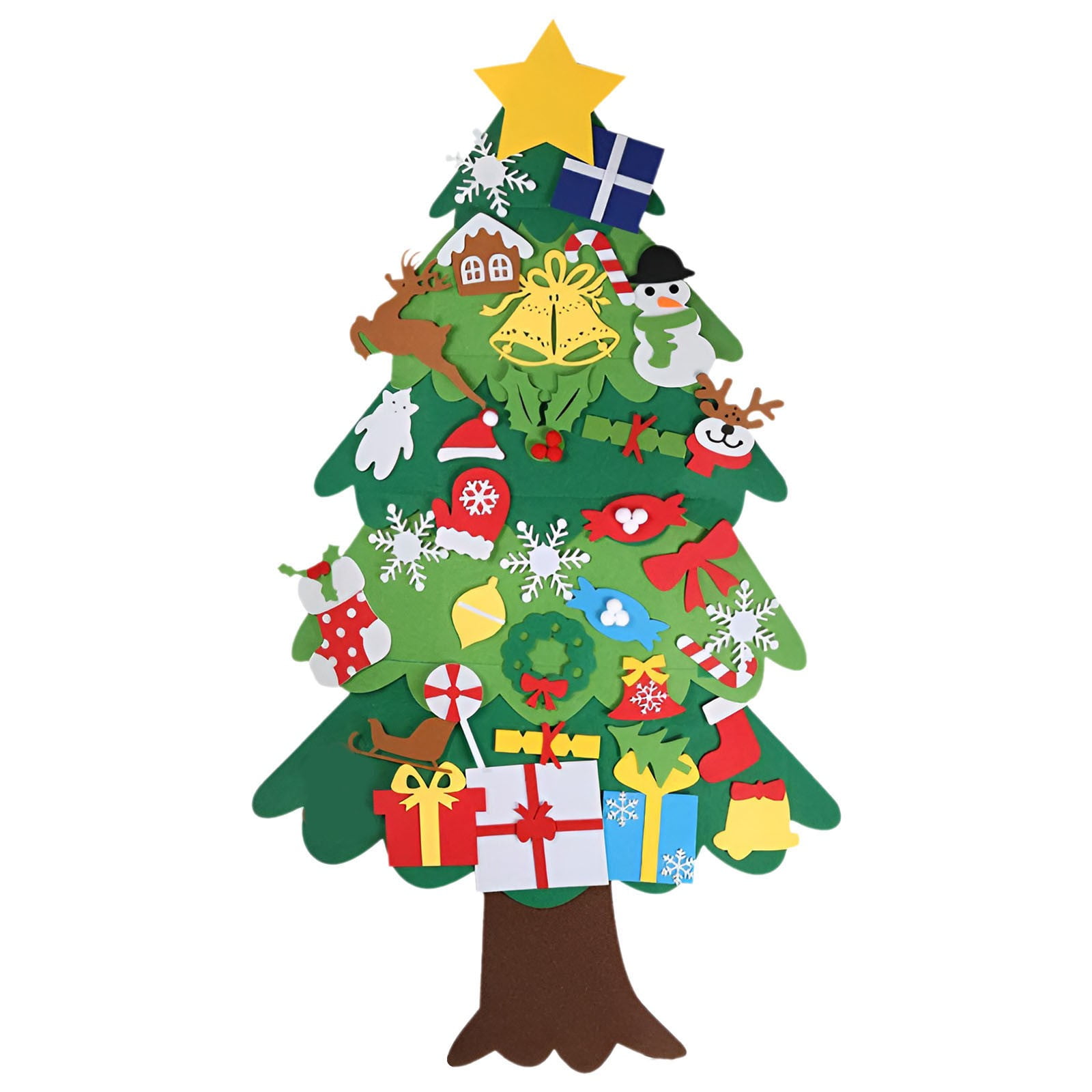 BNNG DIY Christmas Tree Set with Detachable Ornaments - Kids Wall ...