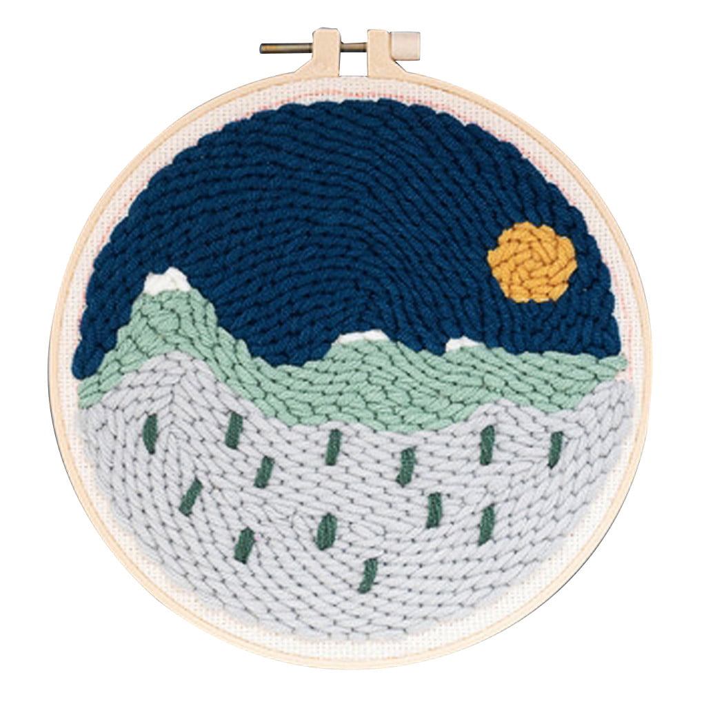 BNNG DIY Poke Crewel Embroidery Material Lovely Design Embroidery Kit ...