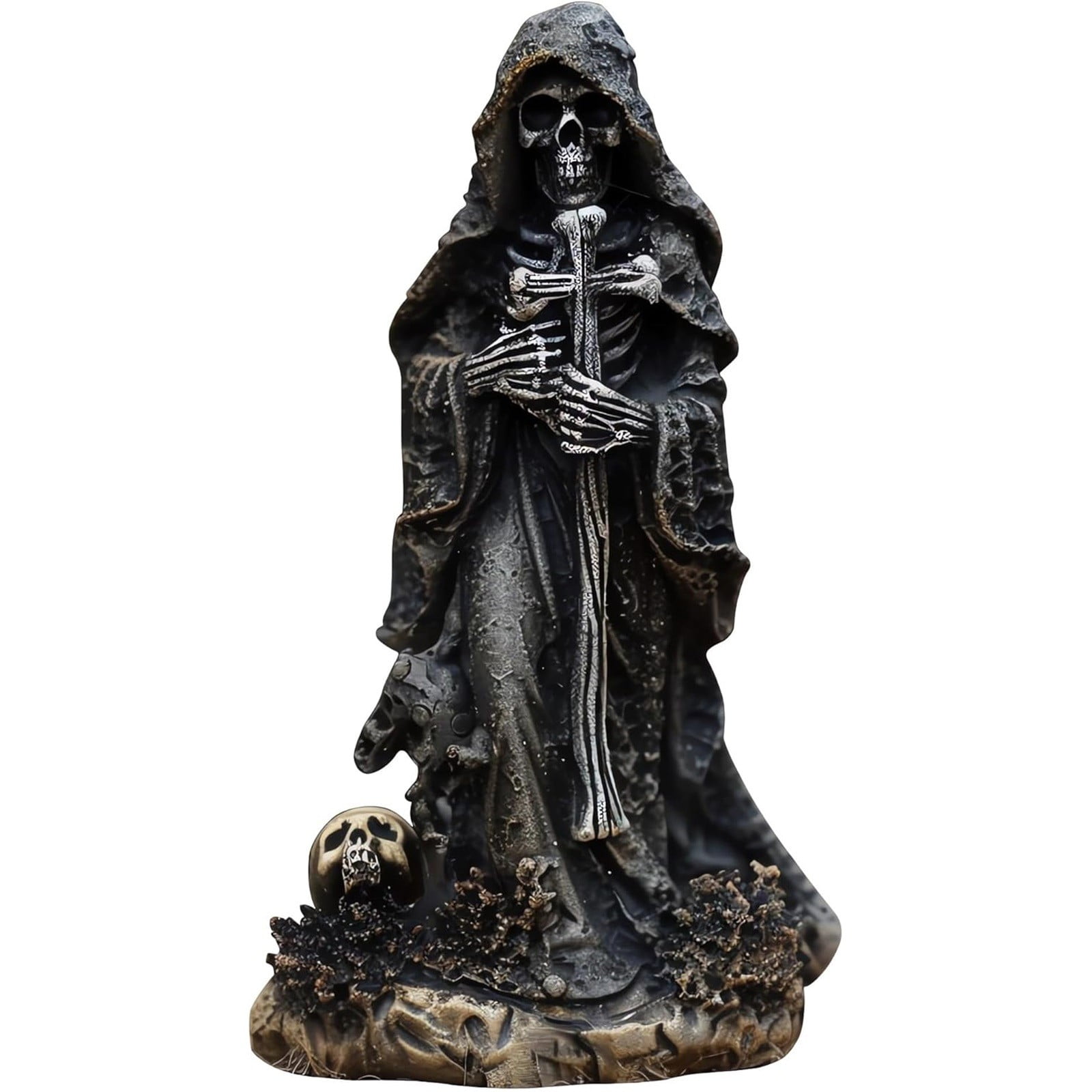 BNNG Dark Master - Grim Reaper Skeleton on Throne with Pet and Scythe ...