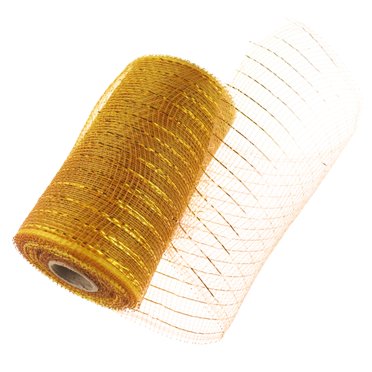 10 Inch x 30 Feet Decor Mesh Ribbon with Metallic Foil， Deco Mesh ...