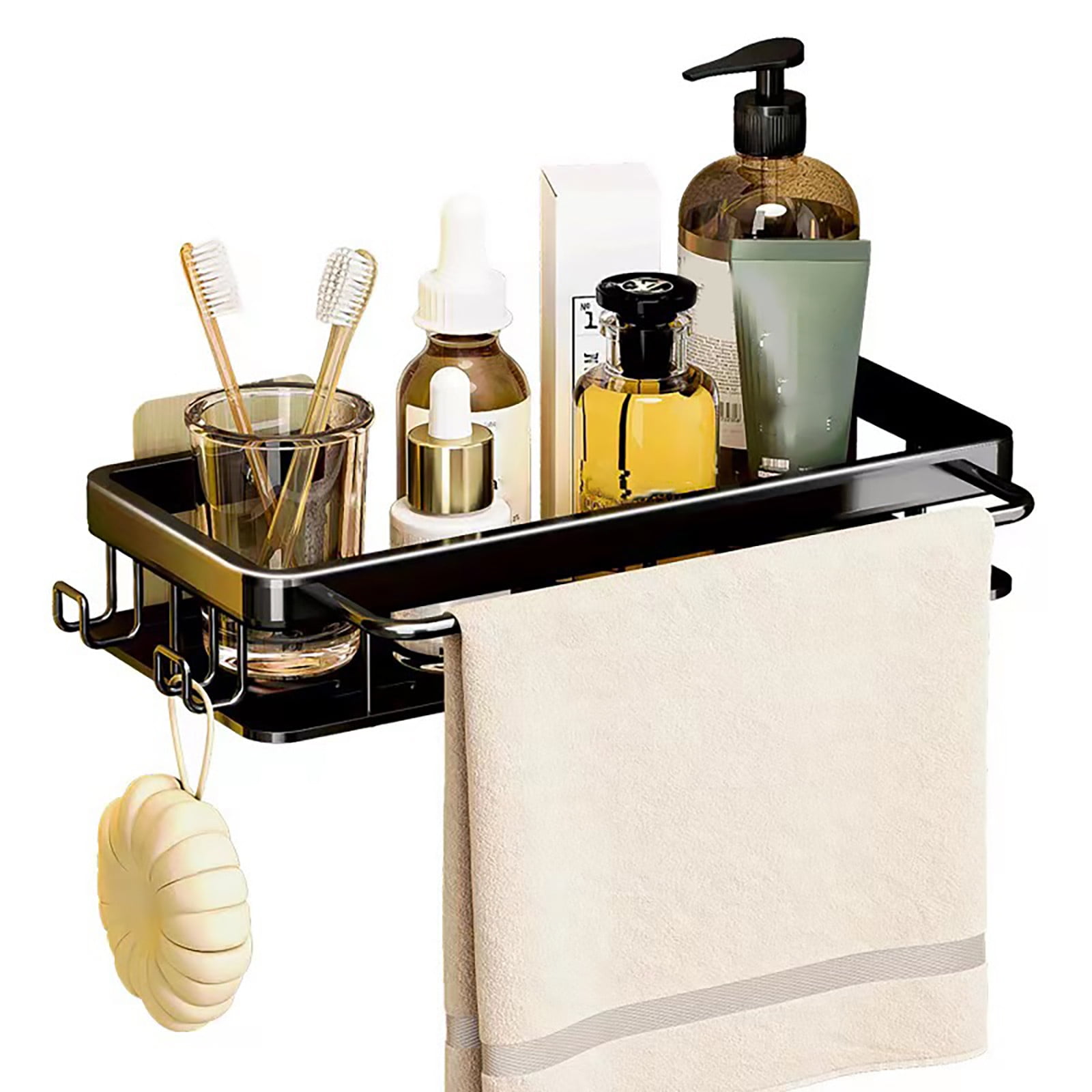 BNNG Doubledeck Bathroom Storage Rack Wall Mounted Toilet Shelf Rack ...