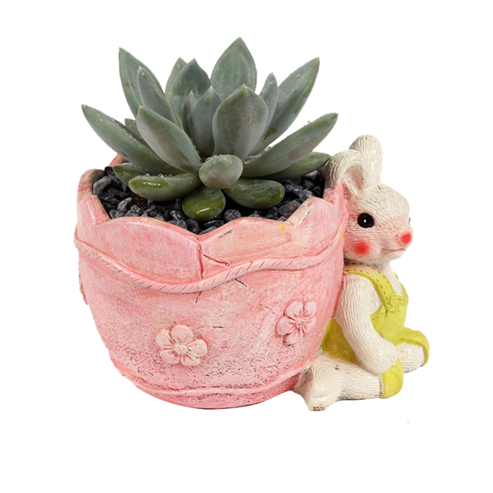 BNNG Easter Decoration Animal Flower Pot Cartoon Cute Bunny Flower Pot ...