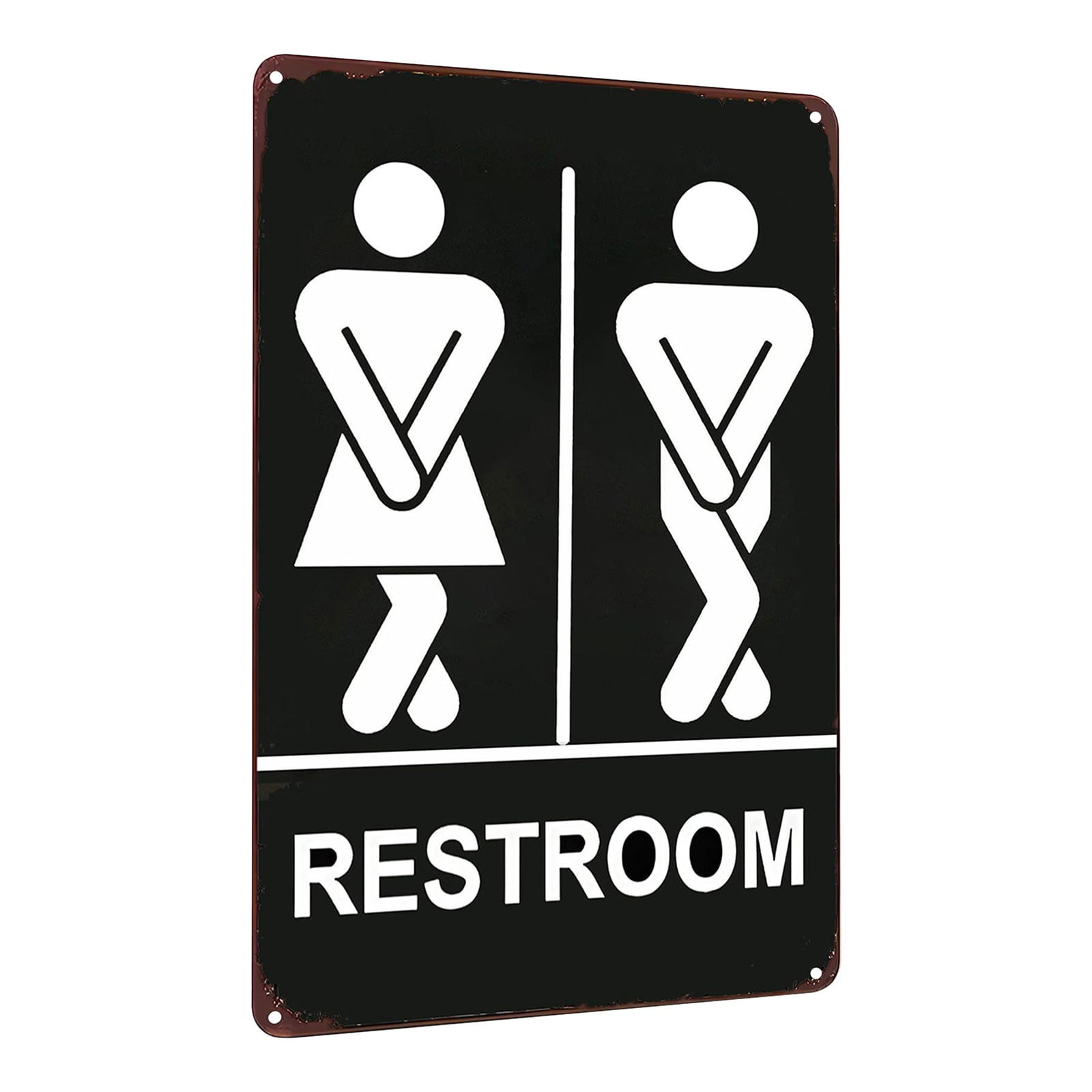 BNNG Funny Cowboy Cowgirl Bathroom Metal Sign Rustic Western Themed ...