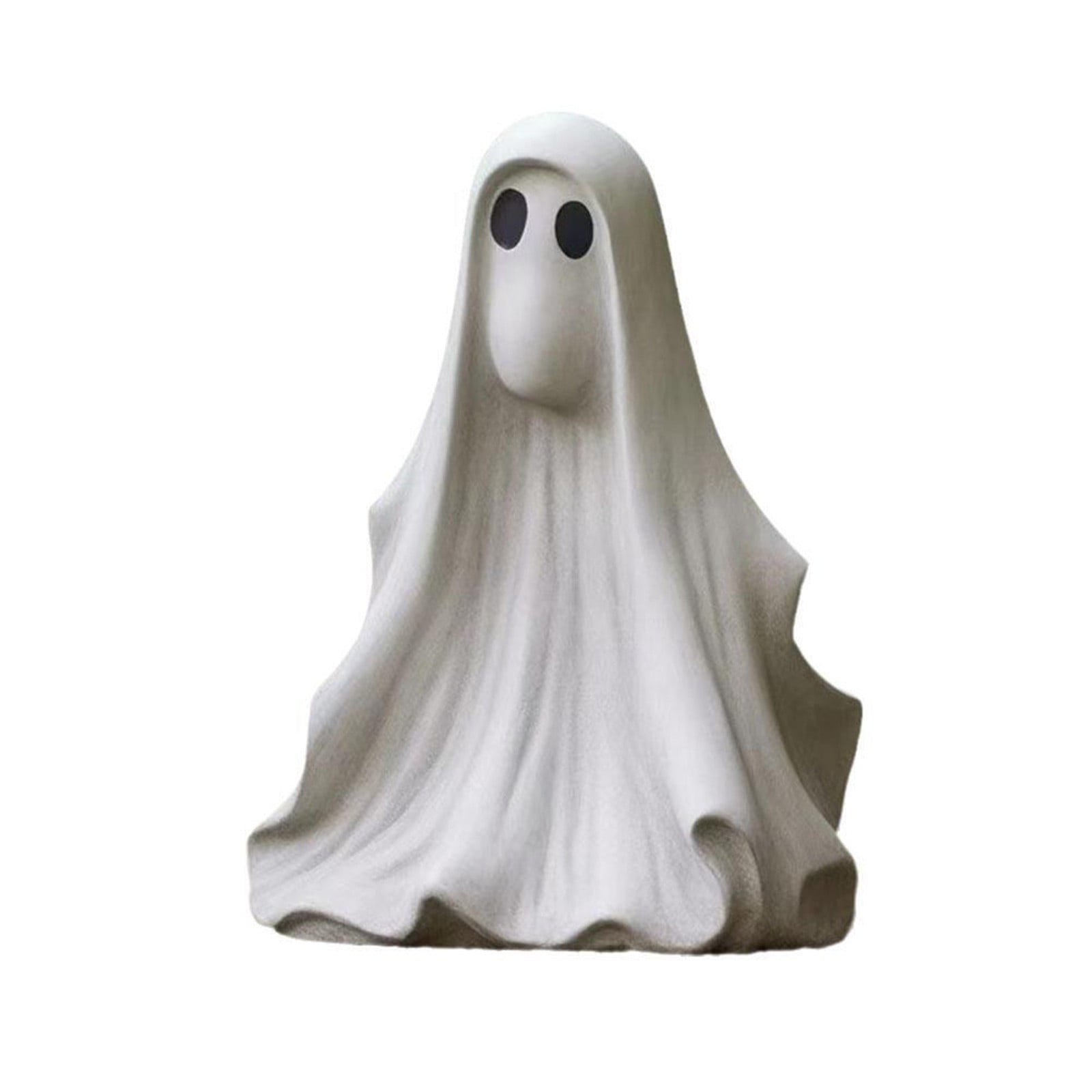 BNNG Ghost Statue, White Resin Garden Ghost Sculpture Halloween ...
