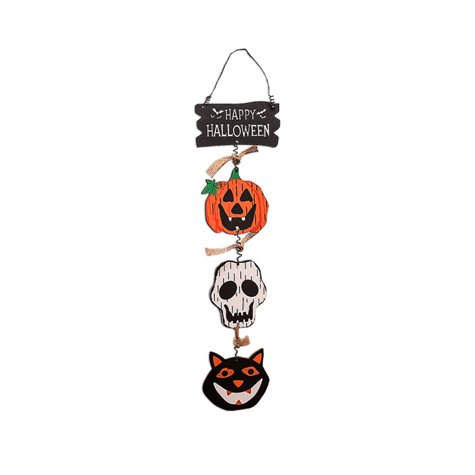 BNNG Halloween Boo Hanging Signs Spooky, Large Size Wooden Boo Hanging ...