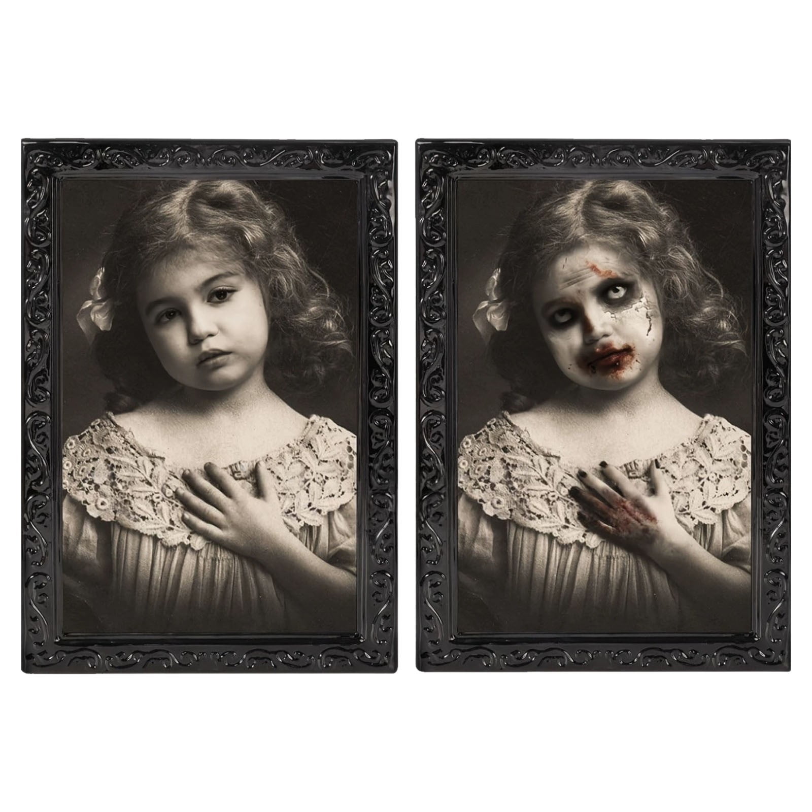 BNNG Halloween Decoration Scary Indoor Wall Decor, 3D Changing Face ...