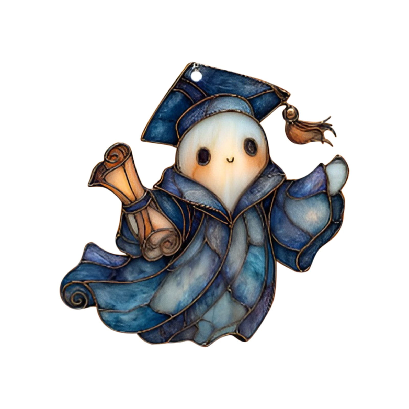 BNNG Halloween Decorations Acrylic Ghost Hanging Sign Front Door Hanger ...