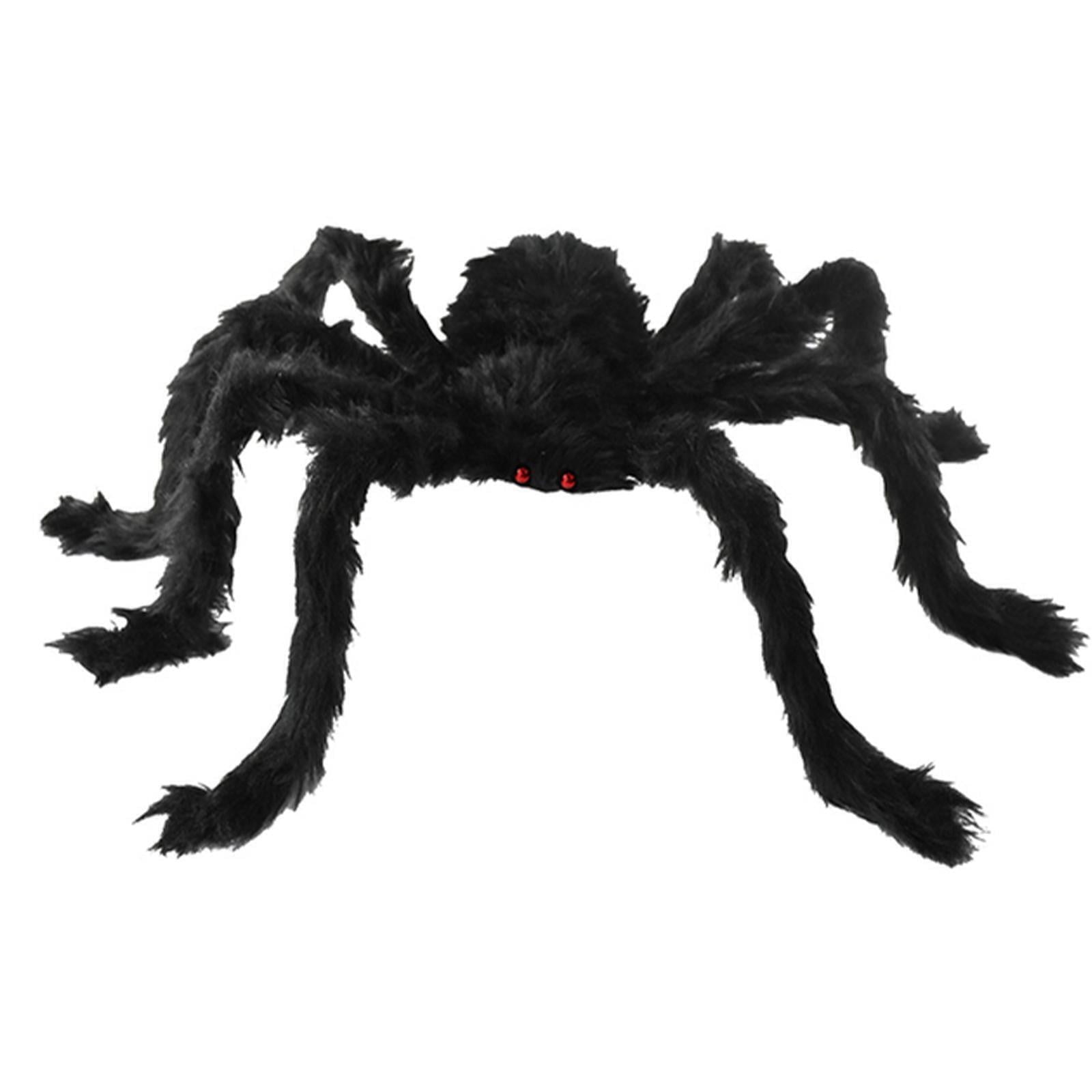 BNNG Halloween Giant Spider, Hairy Black Spider Outdoor Decorations ...