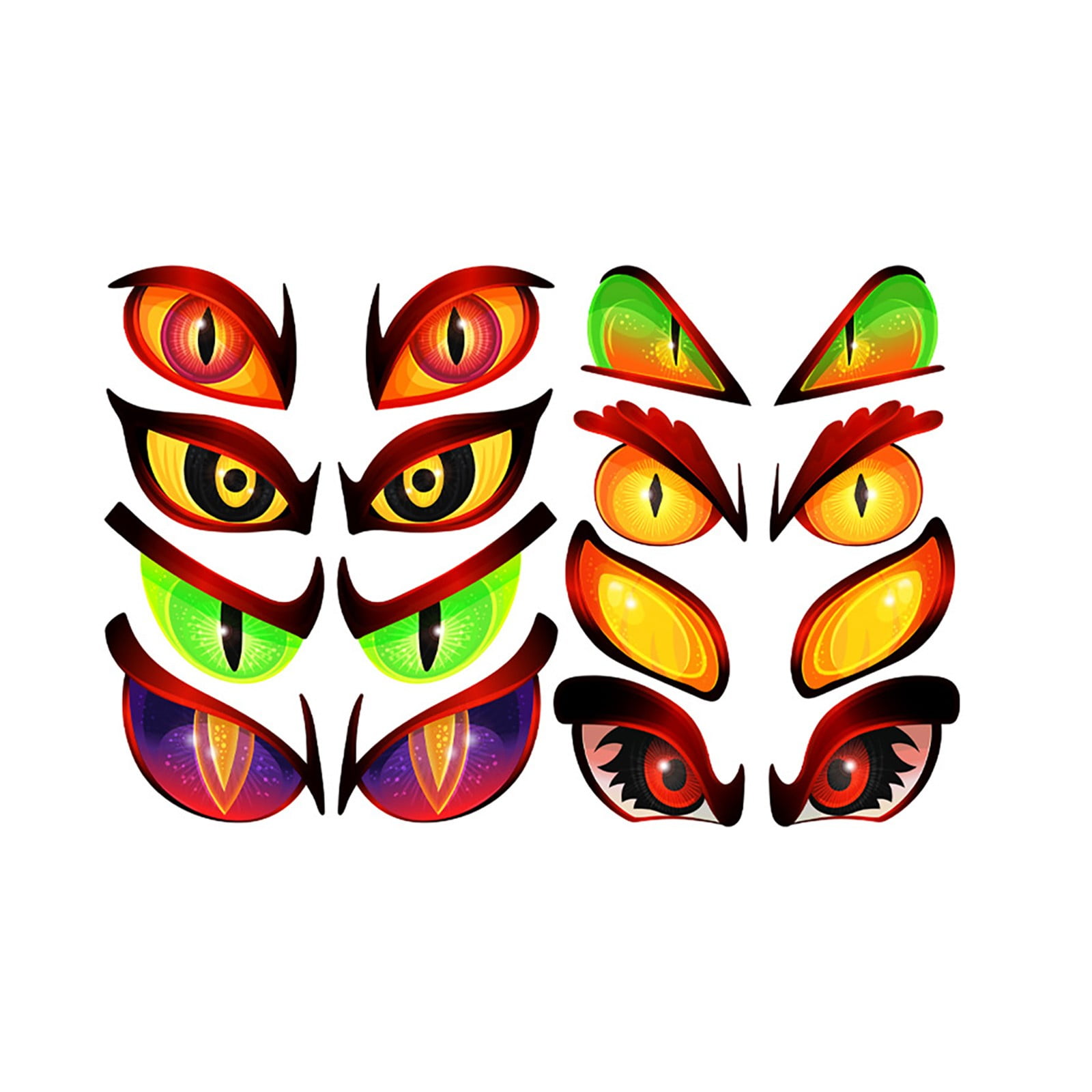 BNNG Halloween Luminous Sticker, Peeping Eyes Halloween Glow in The ...