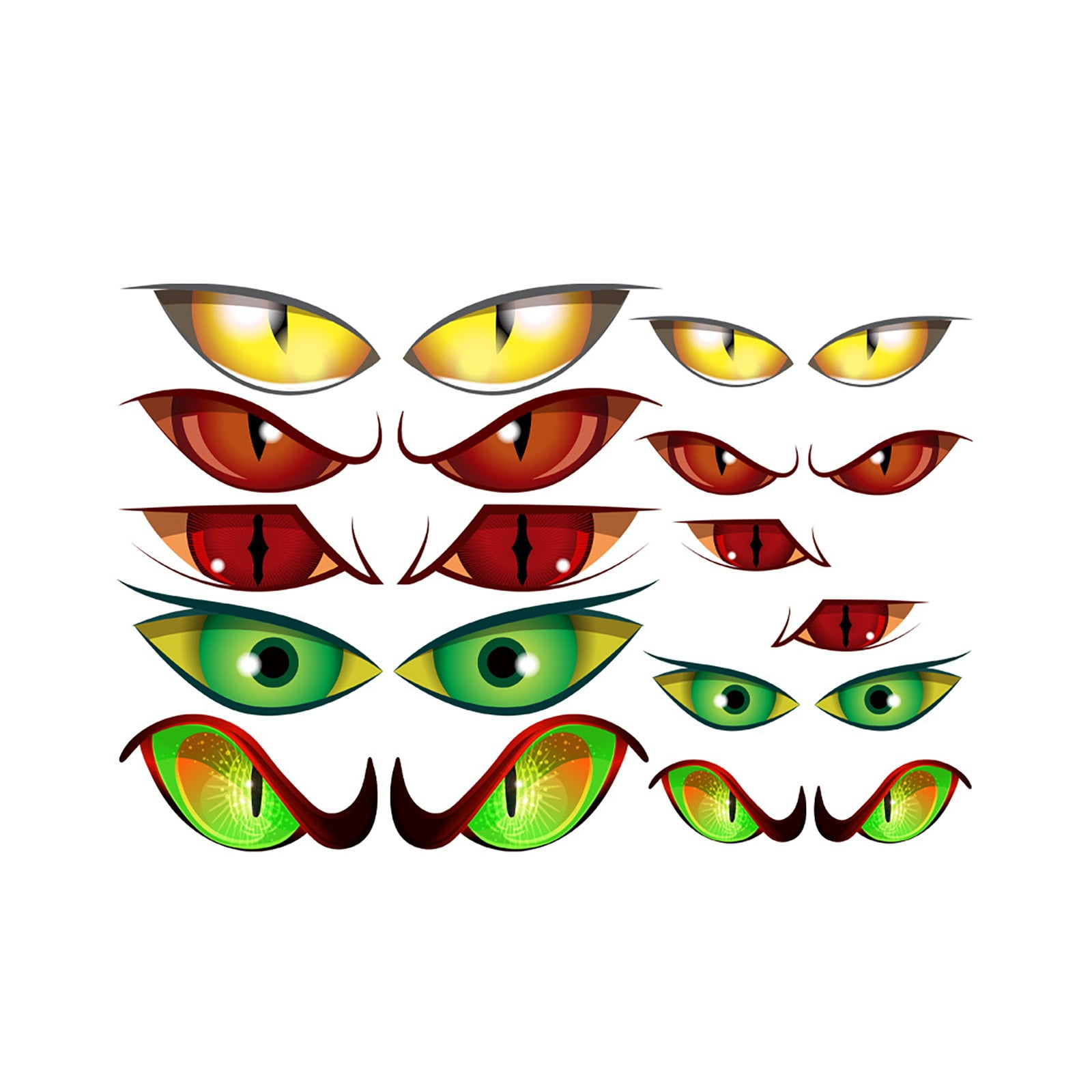 BNNG Halloween Luminous Sticker, Peeping Eyes Halloween Glow in The ...