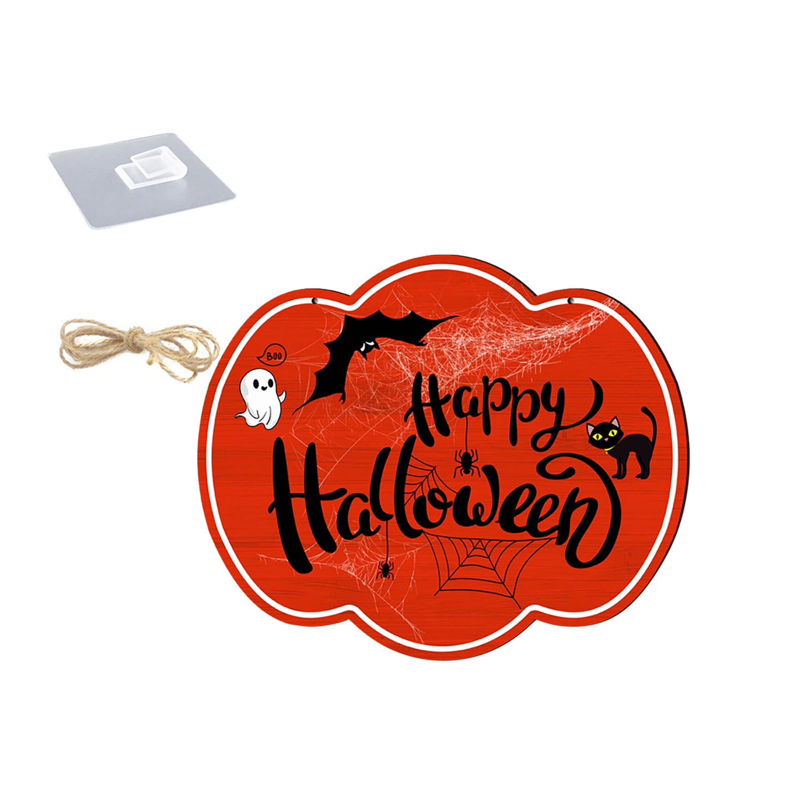 BNNG Halloween Mummy Front Door Sign Decorations, Welcome Wood Sign ...