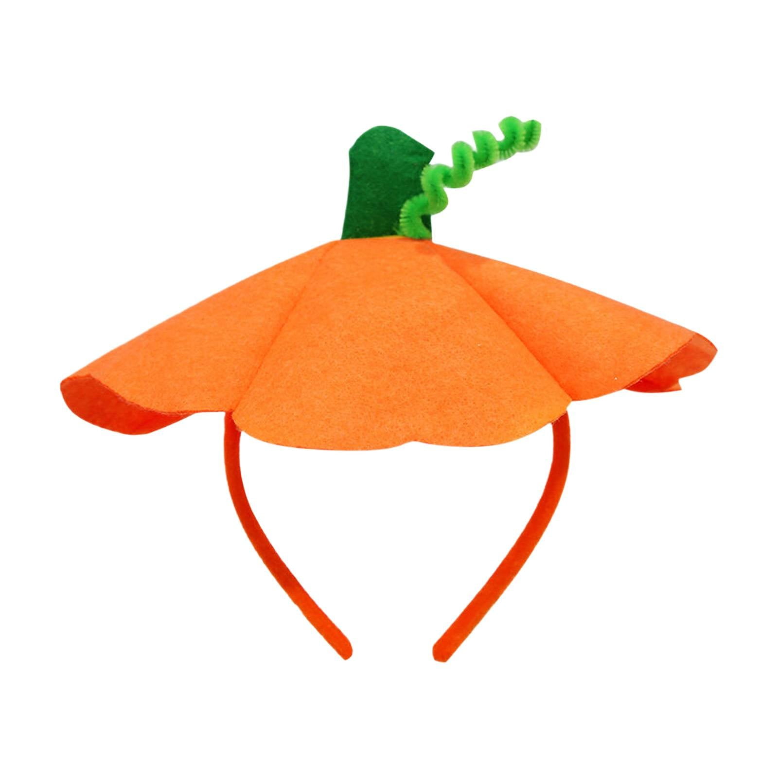 BNNG Halloween Pumpkin Headband Pumpkin Hat for Women Adult Kids ...