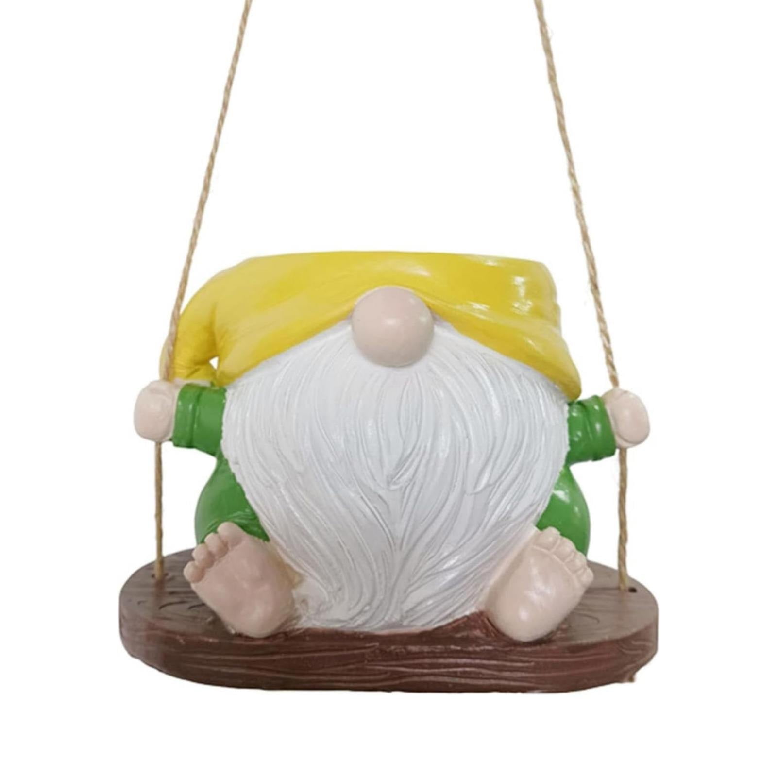 BNNG Indoor Outdoor Flower Pot Modern Swing Gnome Flowerpot Resin ...