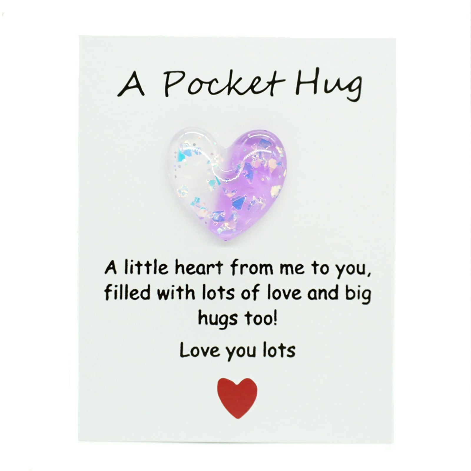 BNNG Little Heart Pocket Hug Token & Card Keepsake Thinking of You Miss ...