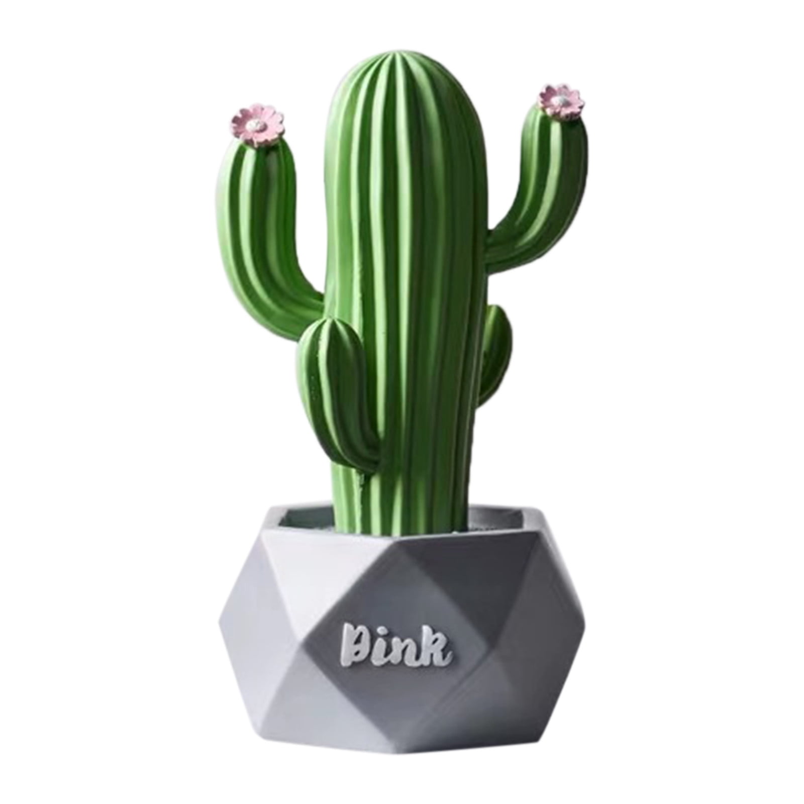 BNNG Mini Cactus Figurines Resin Miniature Cacti Plants Statue Ornament ...