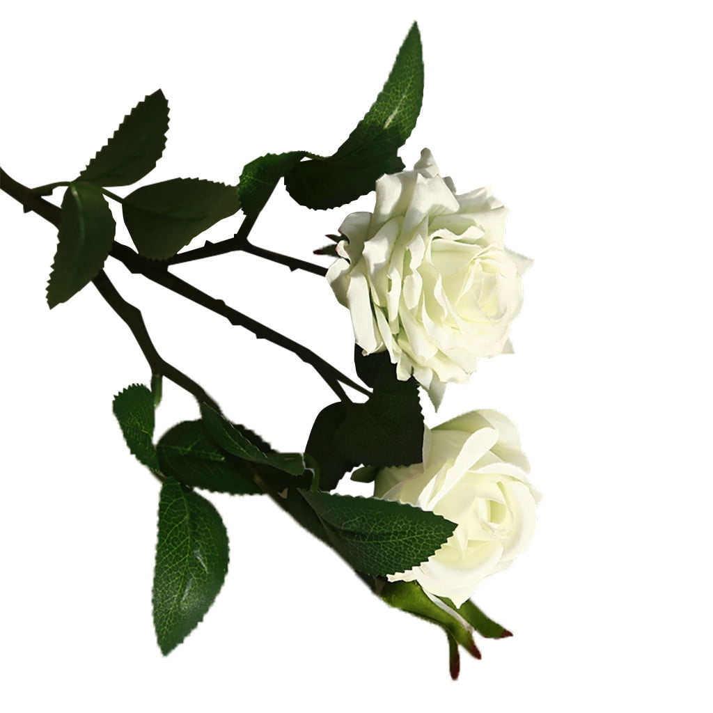 BNNG Multicolor Artificial Plastic Rose Plant Flowers Home Garden ...