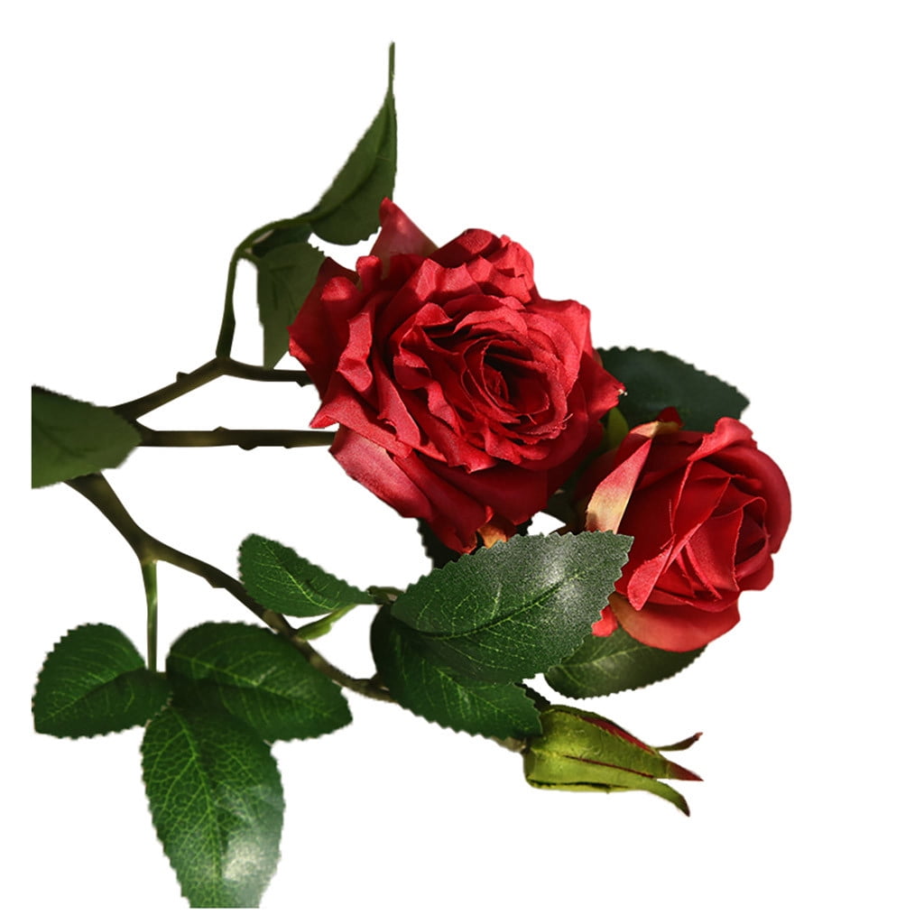 BNNG Multicolor Artificial Plastic Rose Plant Flowers Home Garden ...