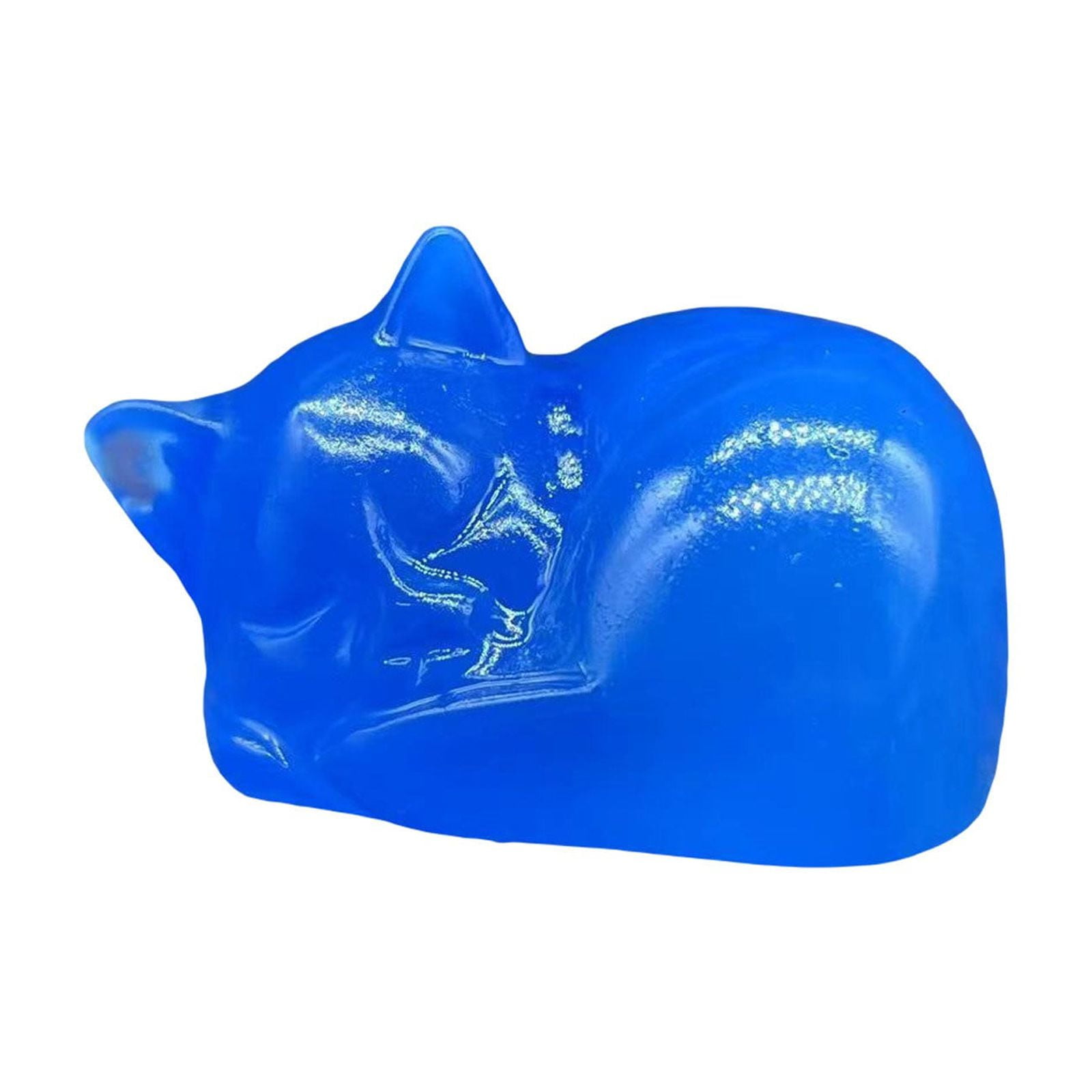 BNNG Natural Quartz Cat Crystals Statue Sleeping Cat Decor Figurine ...