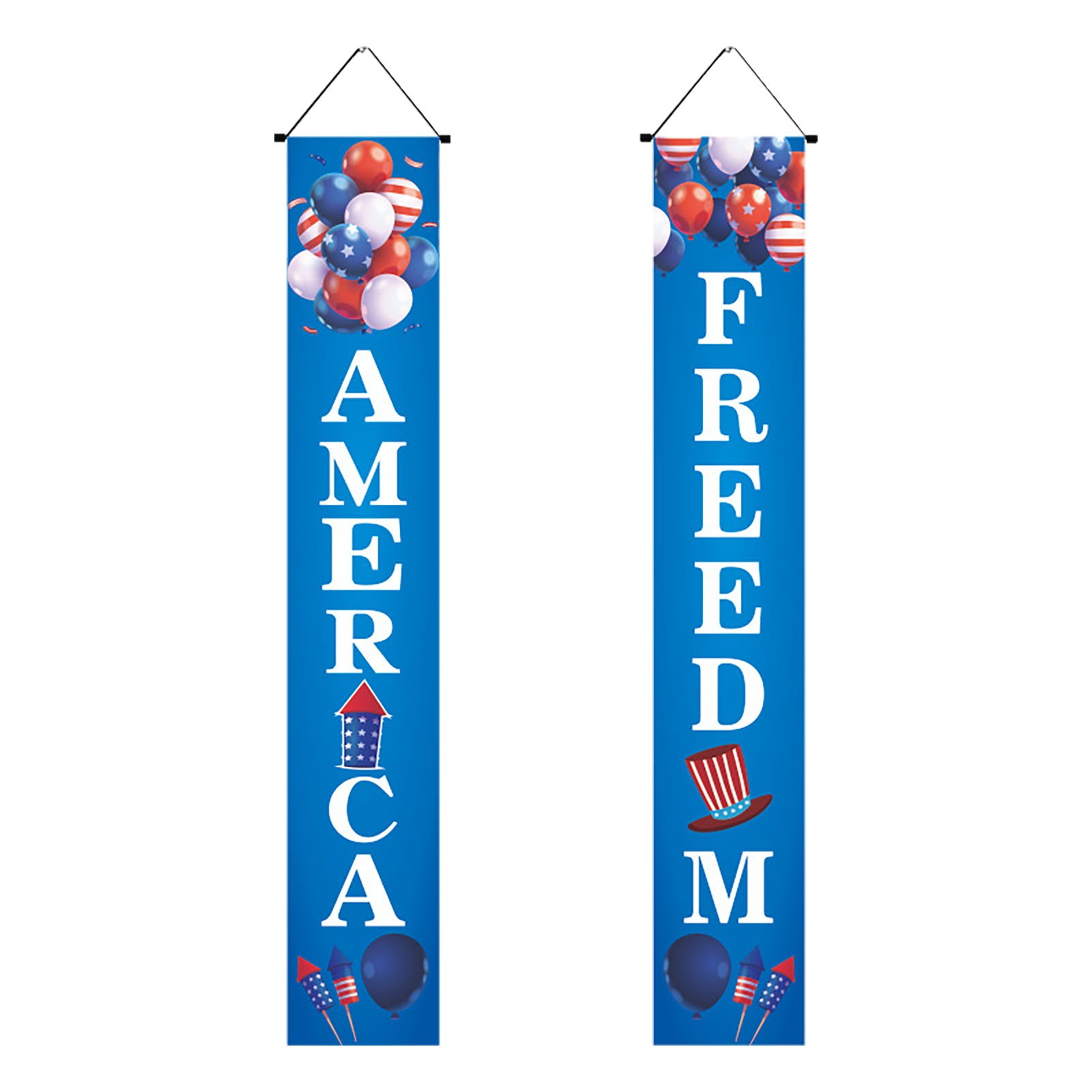 BNNG Patriotic Soldier Porch Sign Banner Decoration, Hanging American ...