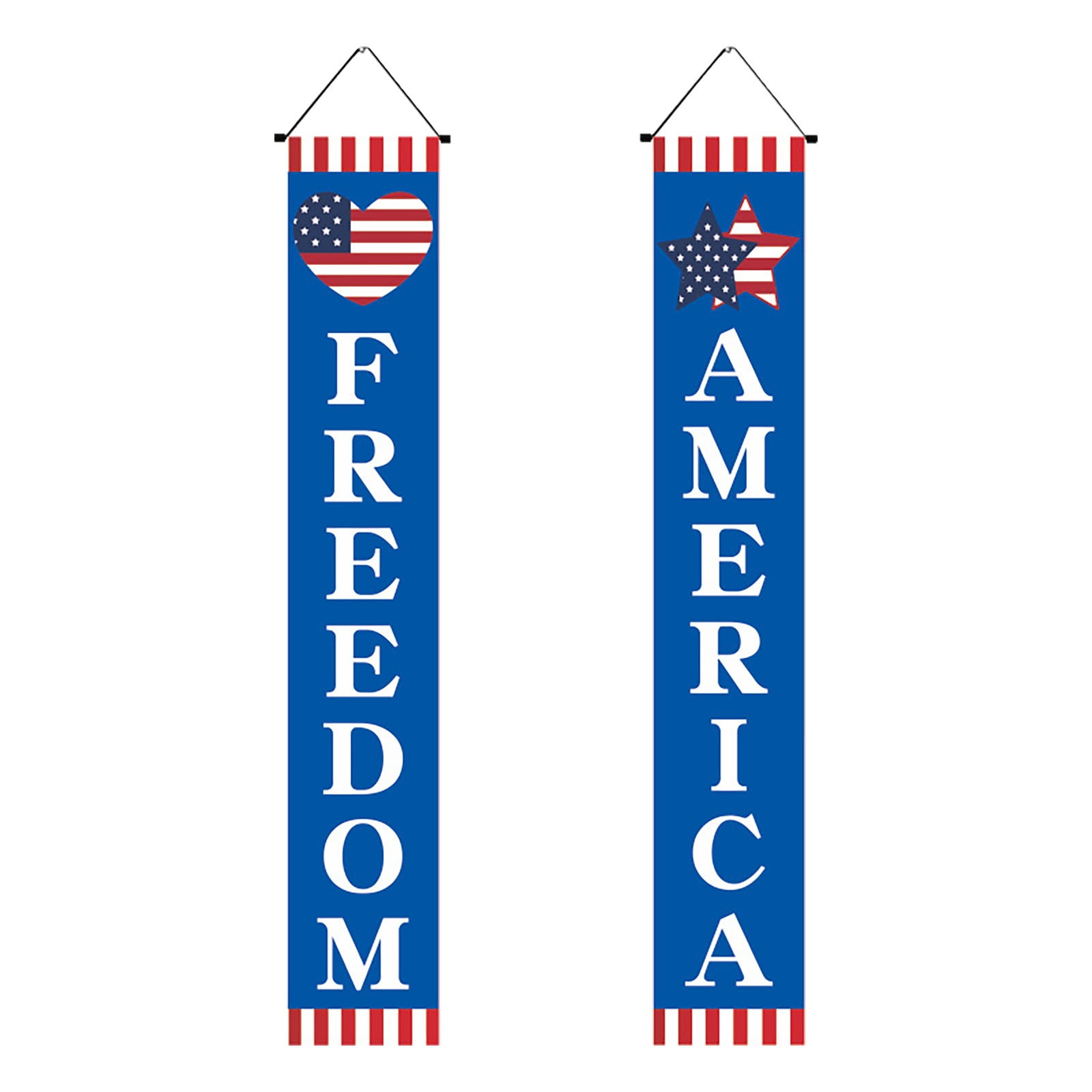 BNNG Patriotic Soldier Porch Sign Banner Decoration, Hanging American ...