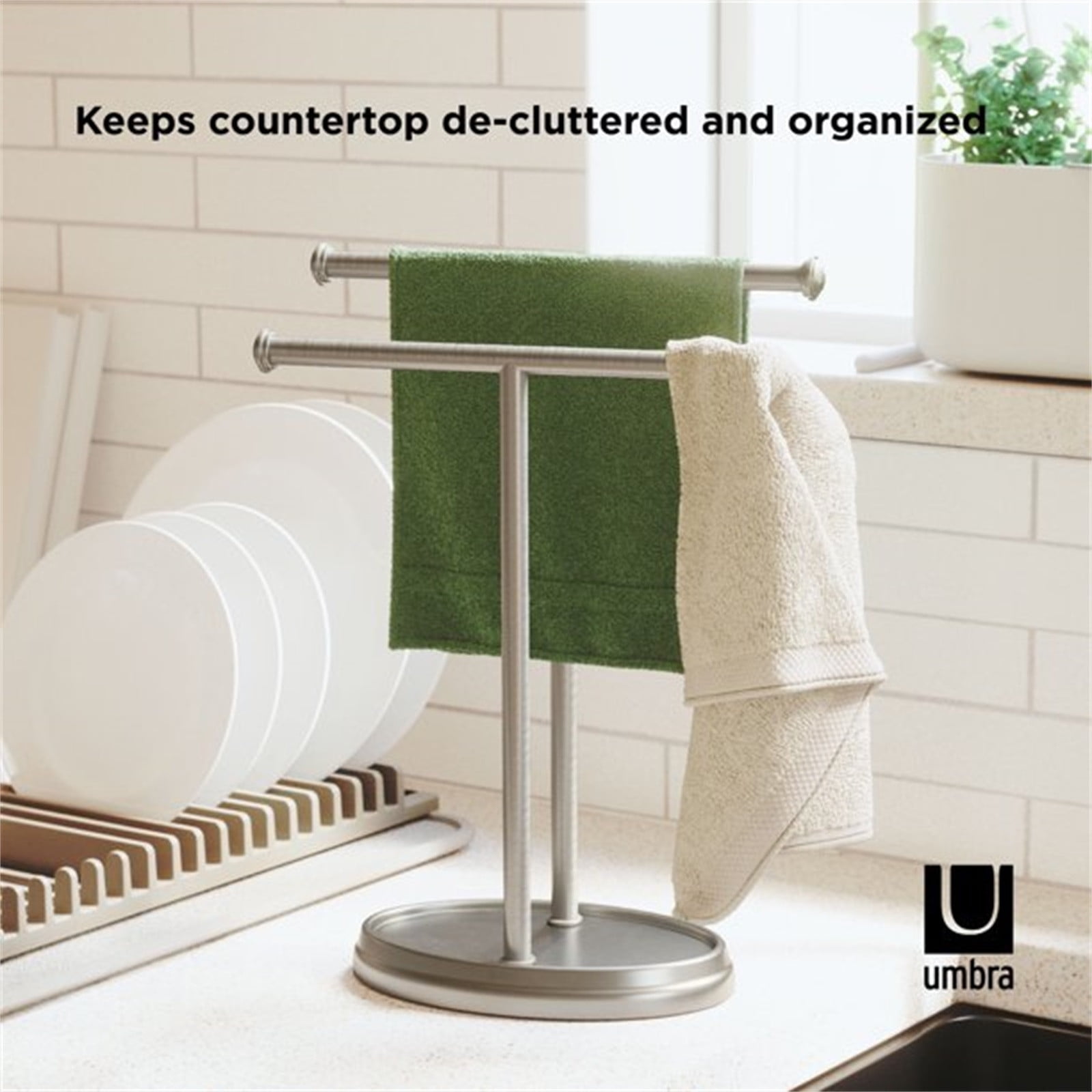 BNNG Perforationfree Shower Room Towel Rack Countertop Stainless Steel ...