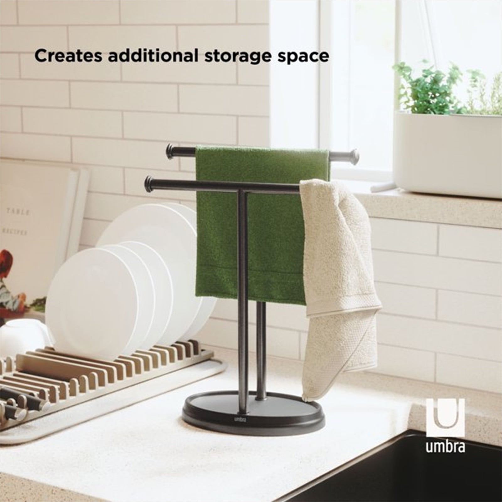 BNNG Perforationfree Shower Room Towel Rack Countertop Stainless Steel ...