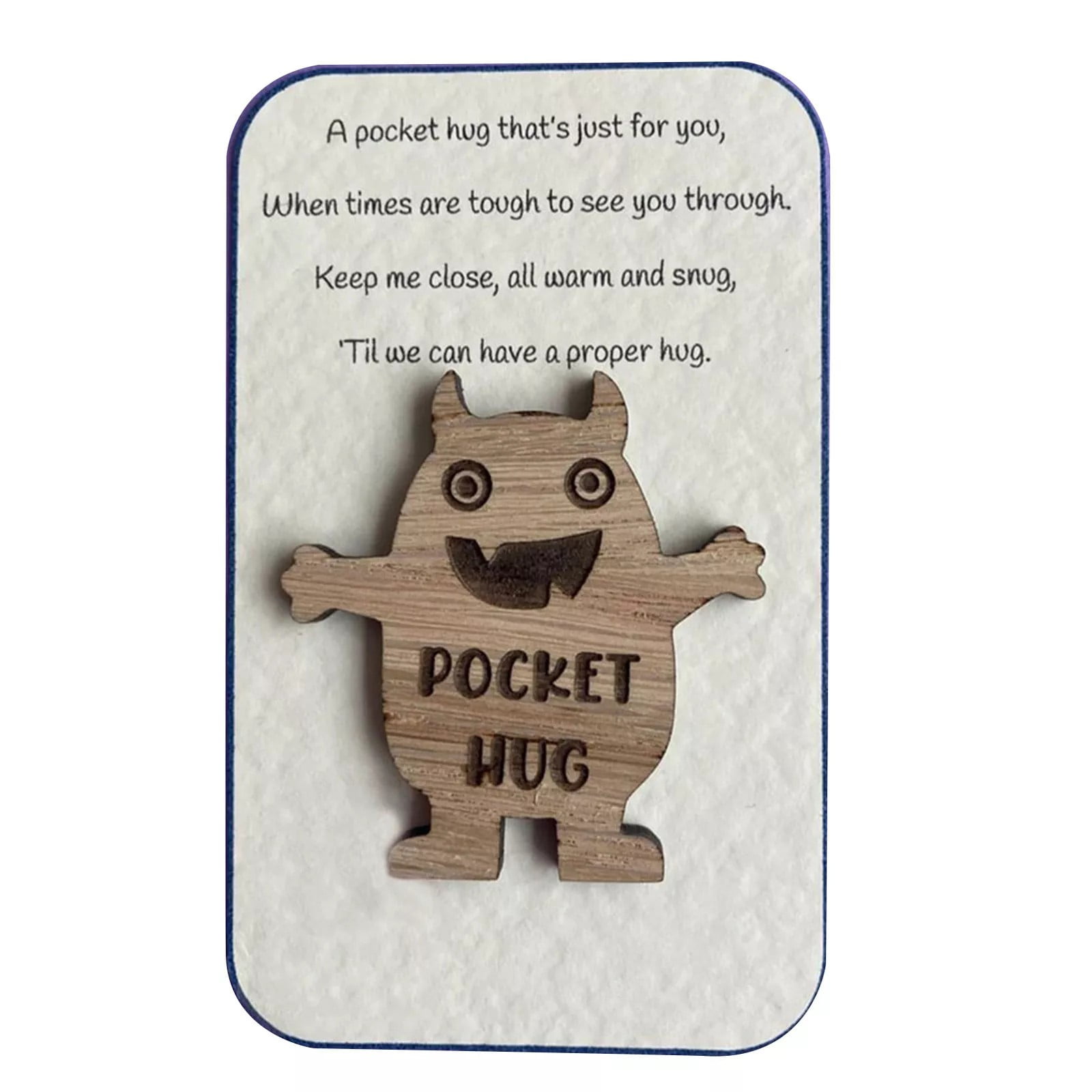 BNNG ‌Pocket Hug Wooden Animal Keychain‌ - ‌When Times are Tough Little ...