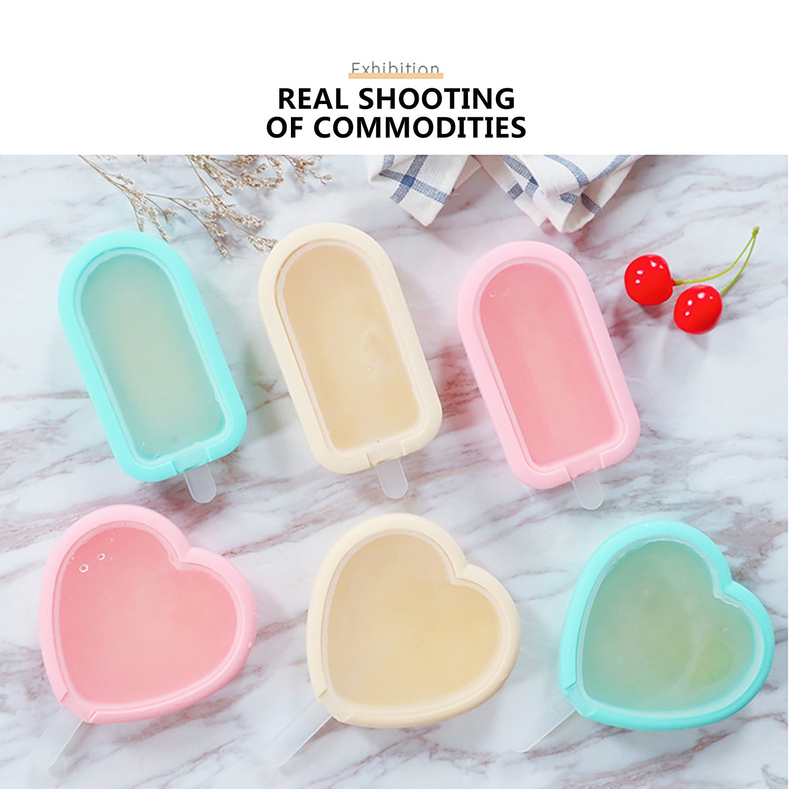 BNNG Popsicle Molds, 3 Pieces Ice Cream Mold, Silicone Ice Pop Mould ...