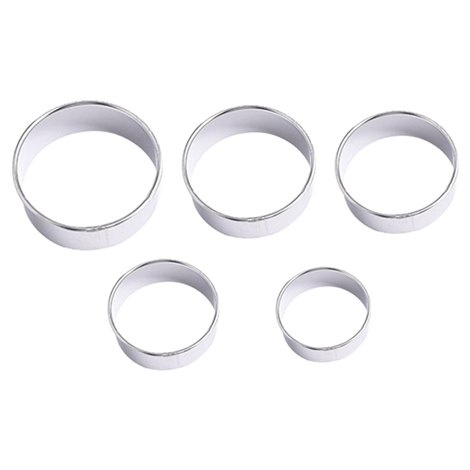 BNNG Round Cookie Cutters Set 5 PCS, Fondant Shape Cutter, Stainless ...