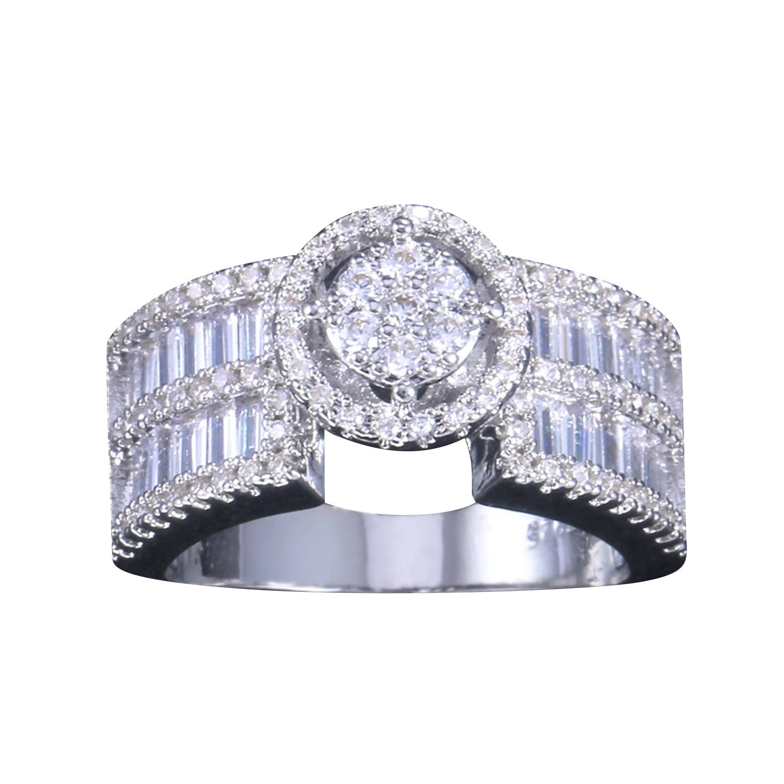 BNNG Silver Promise Rings Delicate Design Knot Set Diamond Fashion Ring ...