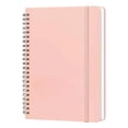BNNG Spiral Notebook, Hardcover Leather Journal for Women Men, 140 Page ...