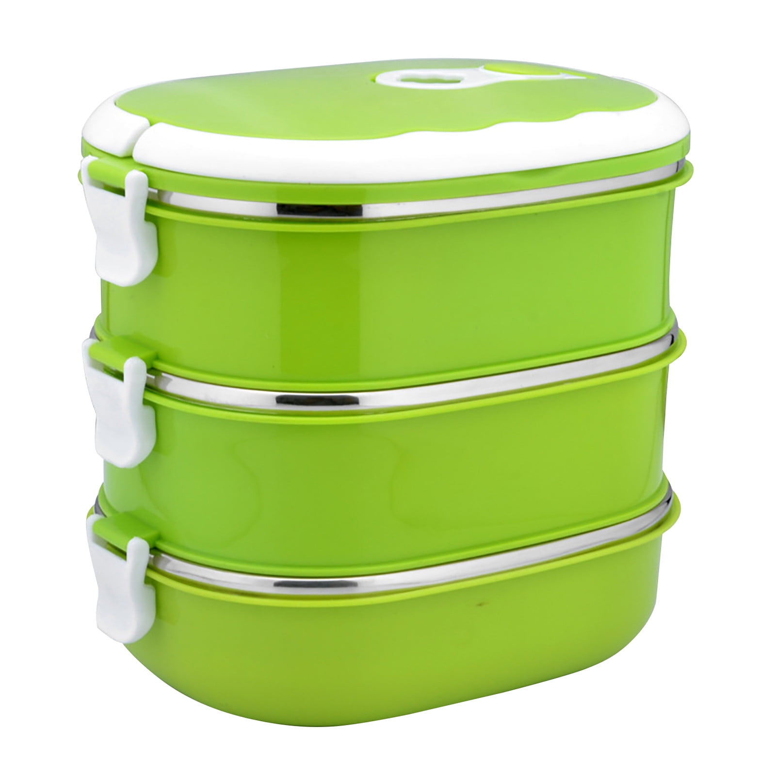 BNNG Stainless Steel Insulated Lunch Box, Multi-Layer Student Lunch Box ...