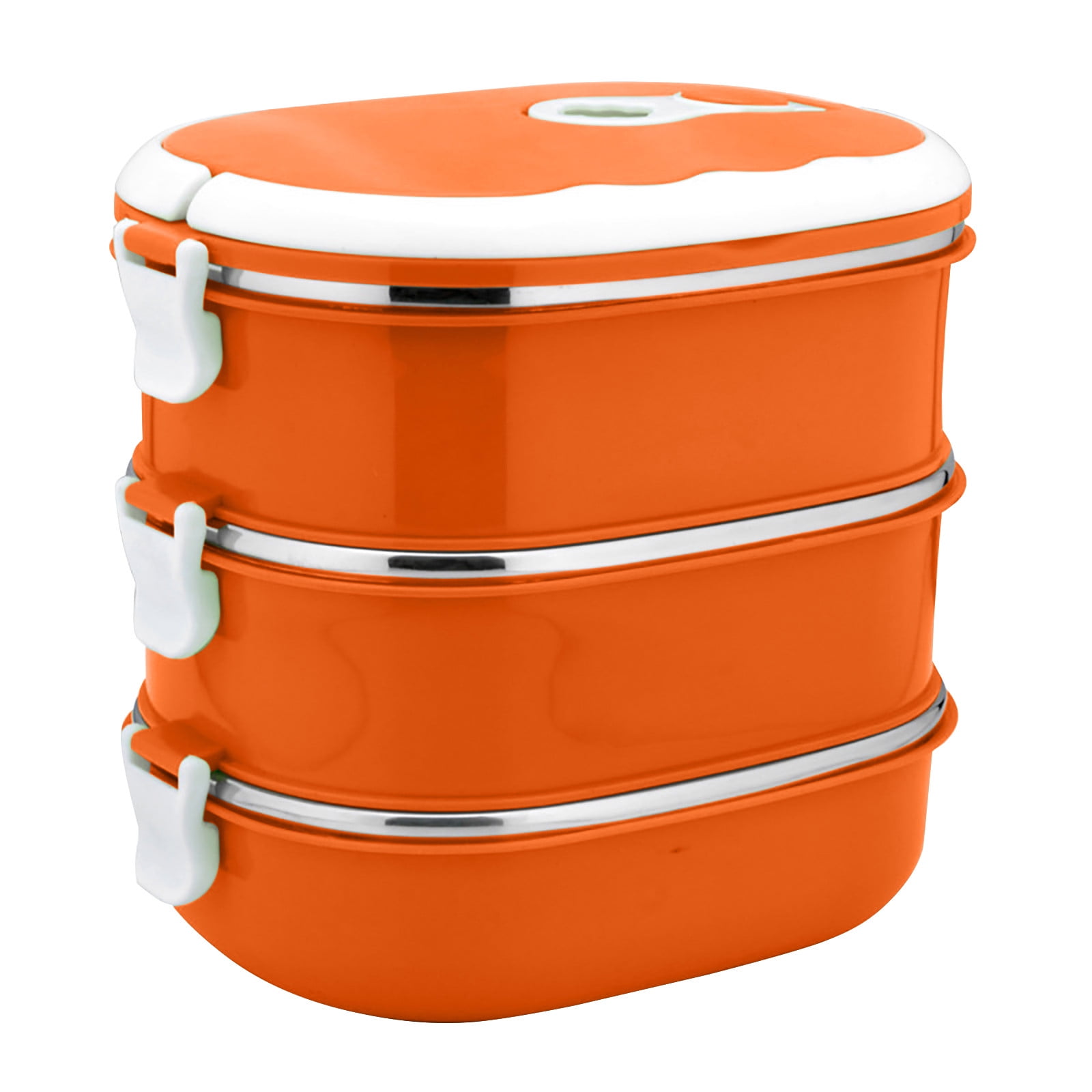 BNNG Stainless Steel Insulated Lunch Box, Multi-Layer Student Lunch Box ...