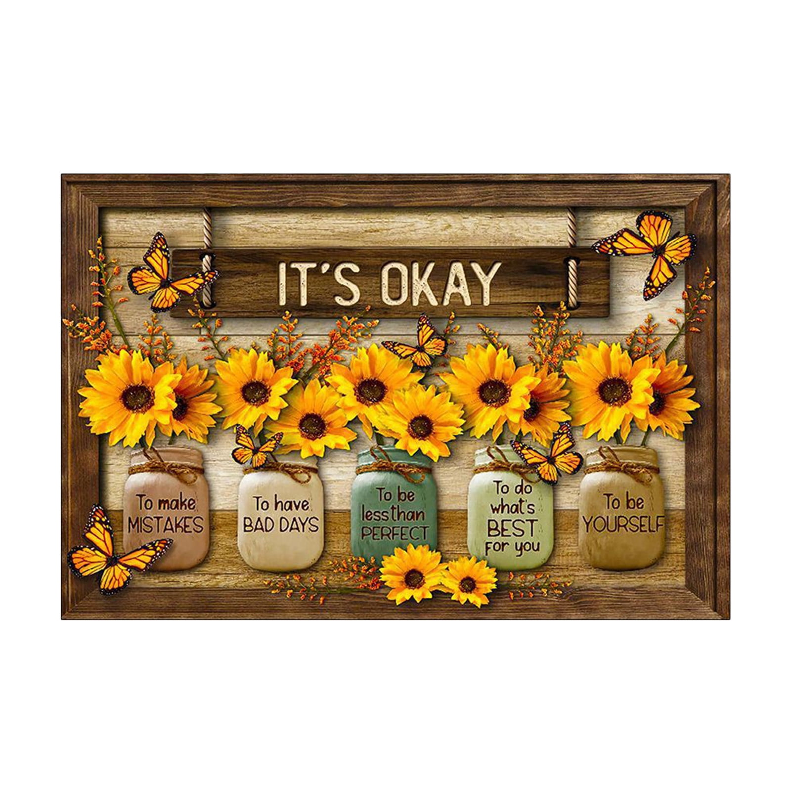 BNNG Sunflower Bathroom Painting Wall Art Farmhouse Sunflowers ...