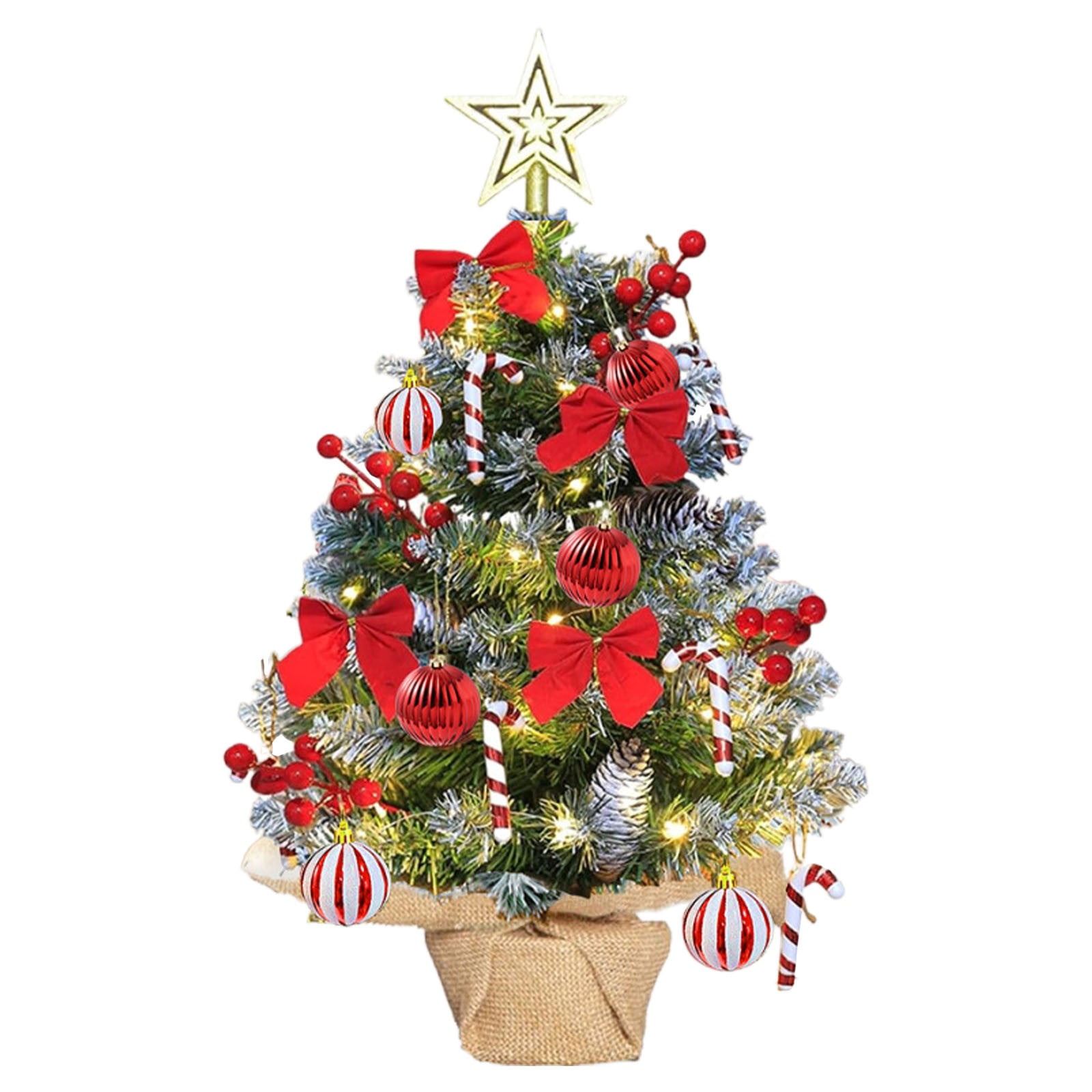 BNNG Tabletop Christmas Tree 24 Inch Mini Artificial Christmas Tree ...