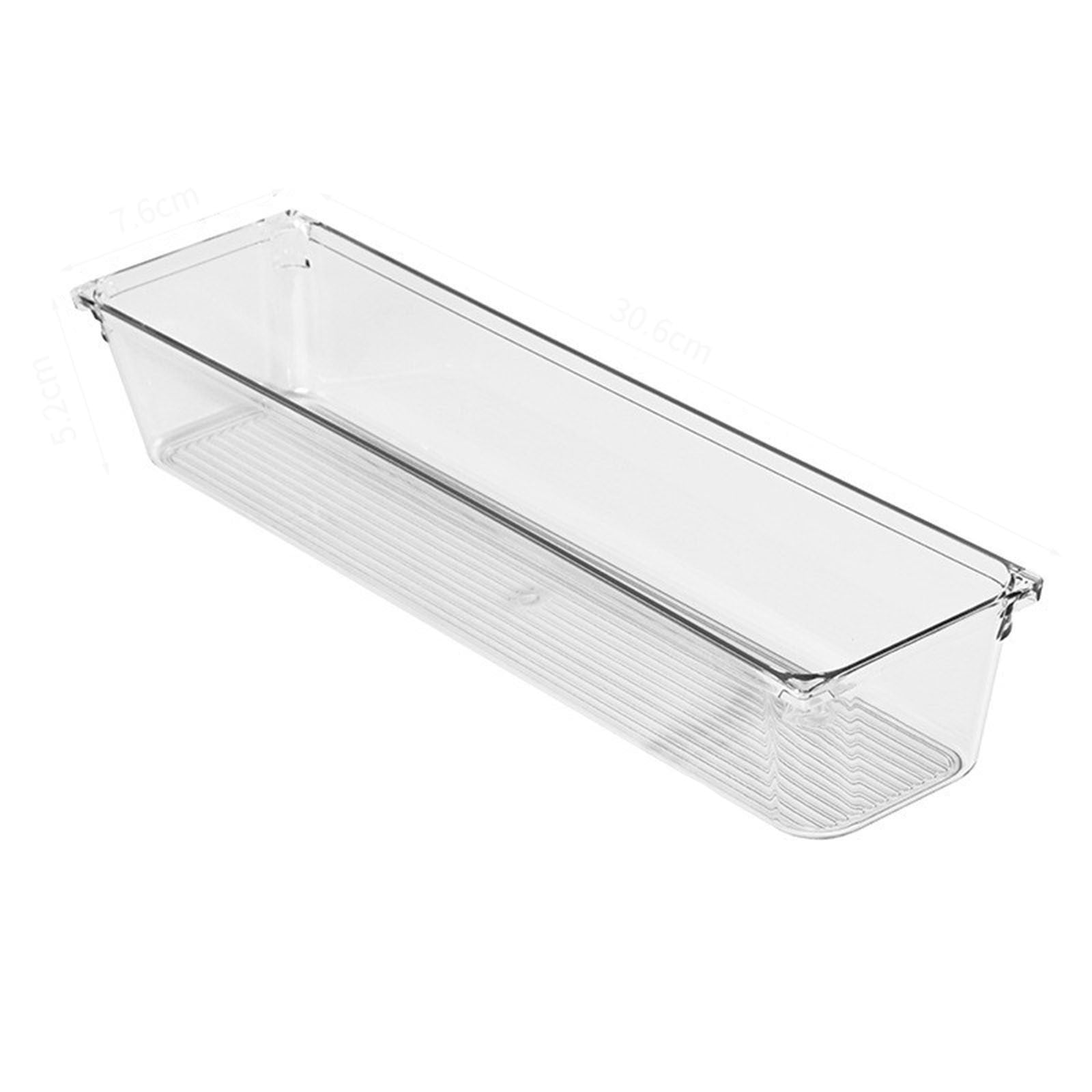 BNNG Transparent Flatware Tray, Plastic Cutlery Organizer with Lid ...
