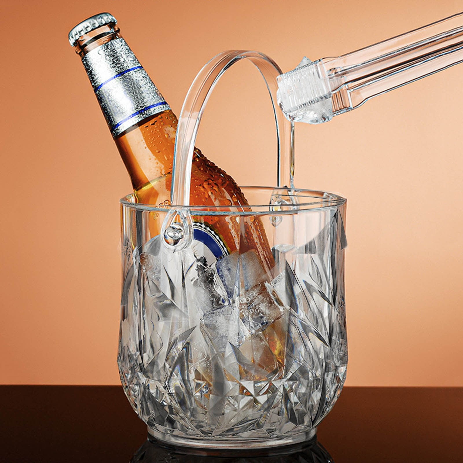 BNNG Transparent Thickened Fall Acrylic Ice Bucket Commercial Champagne ...