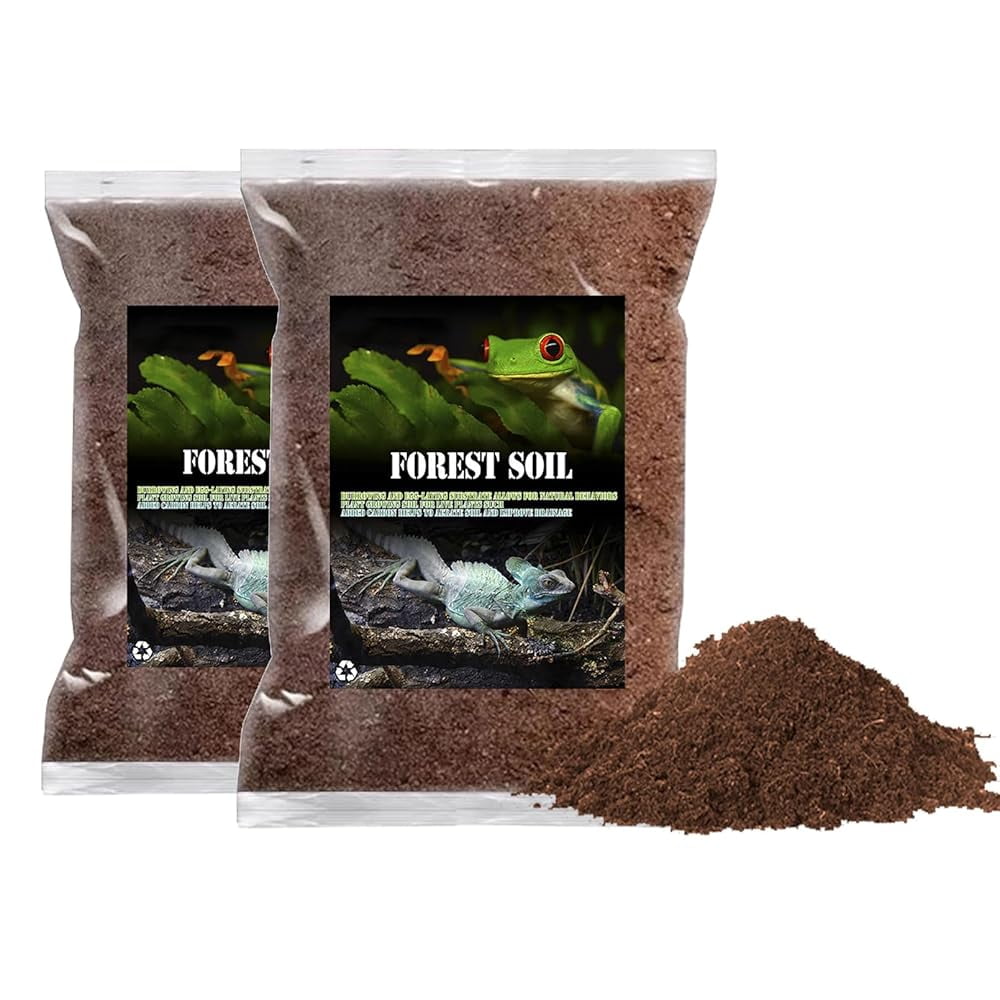 BNOSDM 2PCS Reptile Soil Substrate,Fluffy Small-Strand Reptile ...