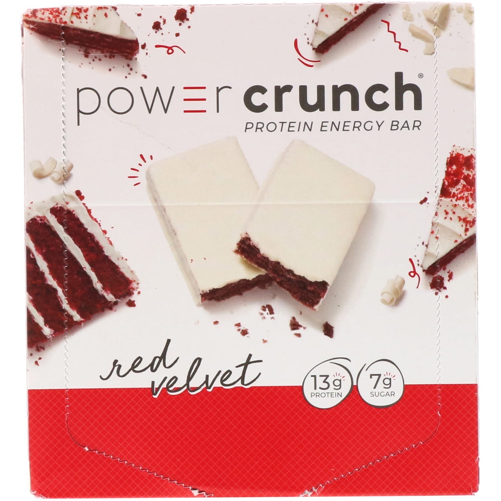 BNRG, Power Crunch Protein Energy Bar, Red Velvet, 12 Bars, 1.4 oz Pack ...