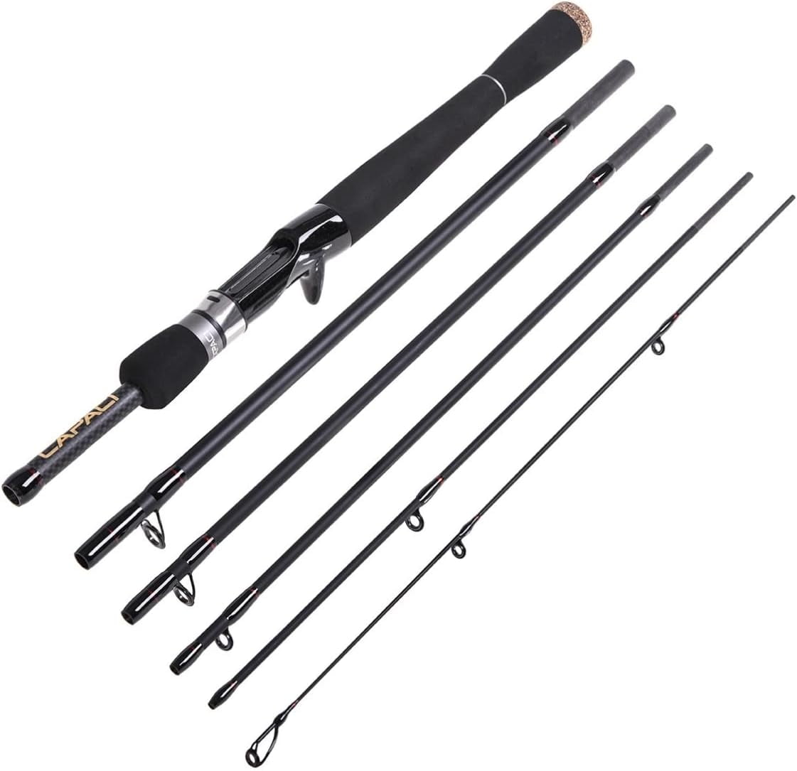 BNTTEAM Baitcasting Fishing Rod 2.1M/2.35M Super Hard Carbon Fiber EVA Handle Lightweight ...