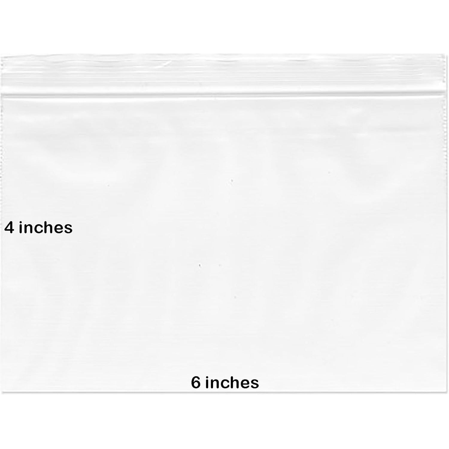 BNY Corner 4 Mil 6x4 Heavy Duty Clear Plastic Zip Lock Bags Reloc Bag - 500 Counts - Walmart.com