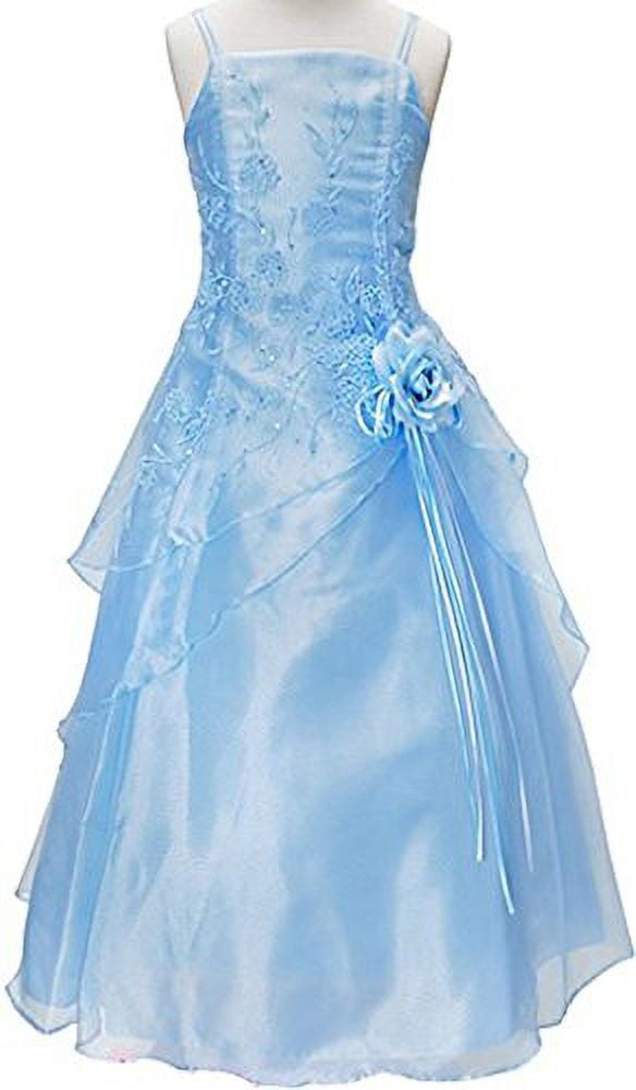 BNY Corner Triple Layered Organza Dress for Big Girl Blue 10 HC1110C ...