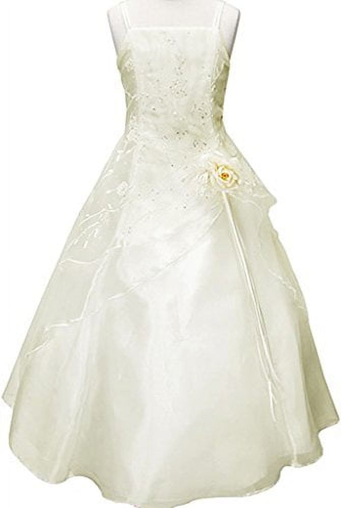 BNY Corner Triple Layered Organza Dress for Big Girl Ivory 14 HC1110C ...