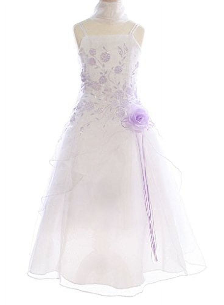 BNY Corner Triple Layered Organza Dress for Big Girl Lilac 10 HC1110W ...