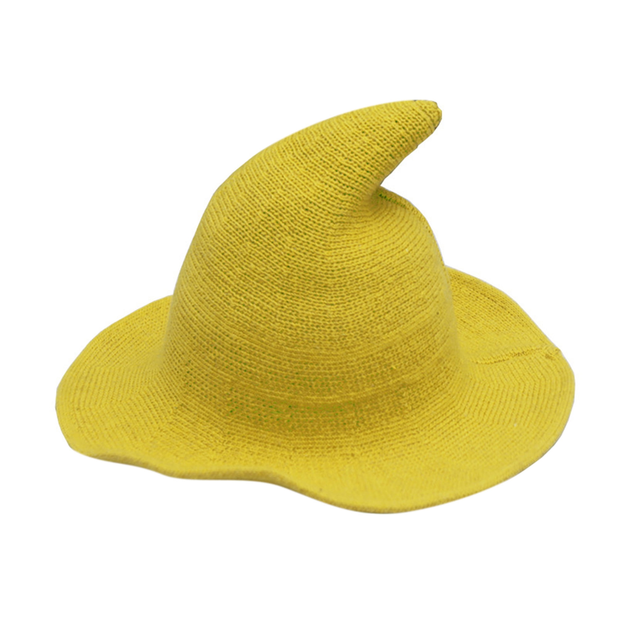 BNYhome Women Witch Hat Knitted Wool Wizard Foldable Cap for Halloween ...