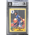 BO JACKSON AUTOGRAPHED 1987 TOPPS TIFFANY CARD #170 BECKETT 19374755 ...
