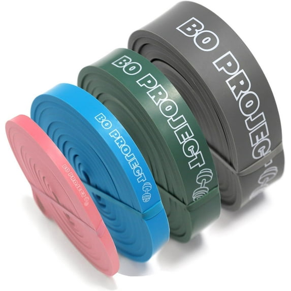 BO Project Pull Up Assistance Bands - Set of 4 Resistance Heavy Duty ...
