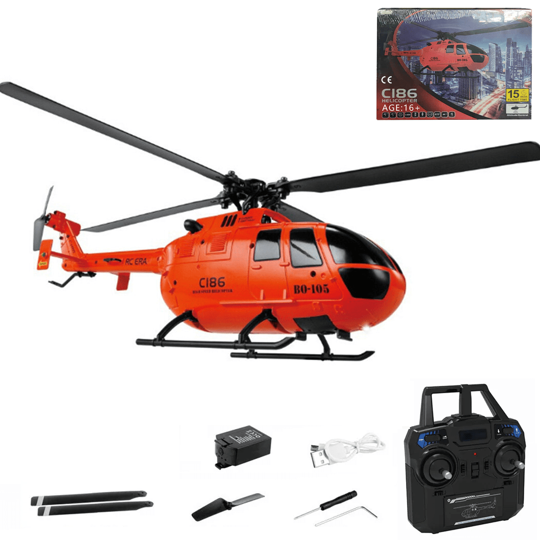 BO105 Armed RC Helicopter for Adults, 2.4G 4CH RC Military Helicopter ...